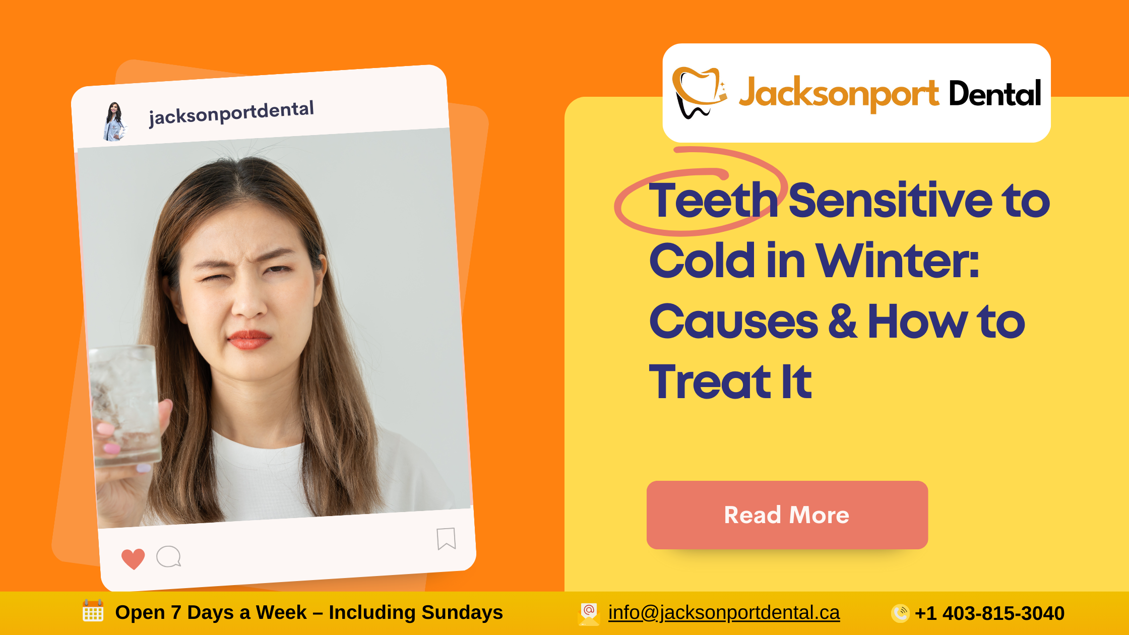 Teeth Sensitive to Cold in Winter | NE Calgary Dentist Explains